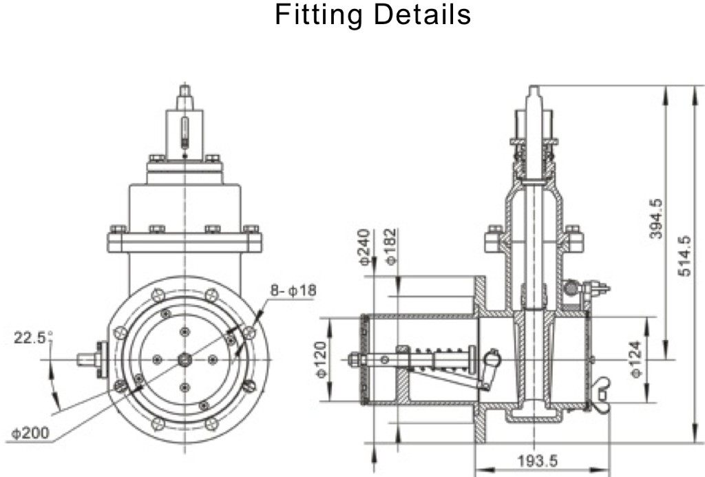 5" DN125 Bitumen Gate Valve — Guard Europe BV